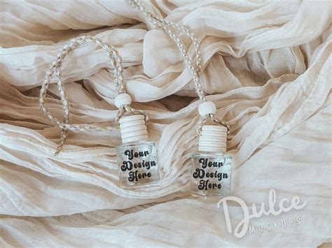 Car Diffuser Mockup Label Template Canva Mockup Reed Diffuser Label Mockup Editable Product