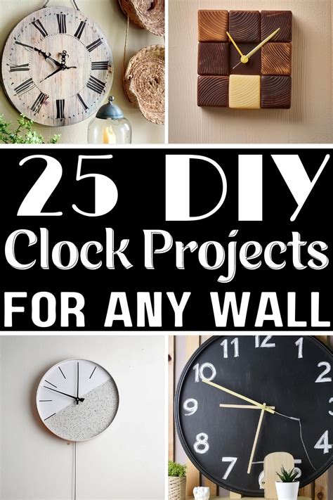 25 diy clock projects for any wall diyscraftsy