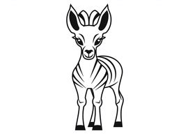 Enchanting Okapi Coloring Page Coloring Page
