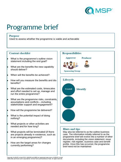 Msp Programme Brief Pdf