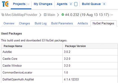 In Teamcity Is There A Way To List All Nuget Packages Used By All Projects Stack Overflow