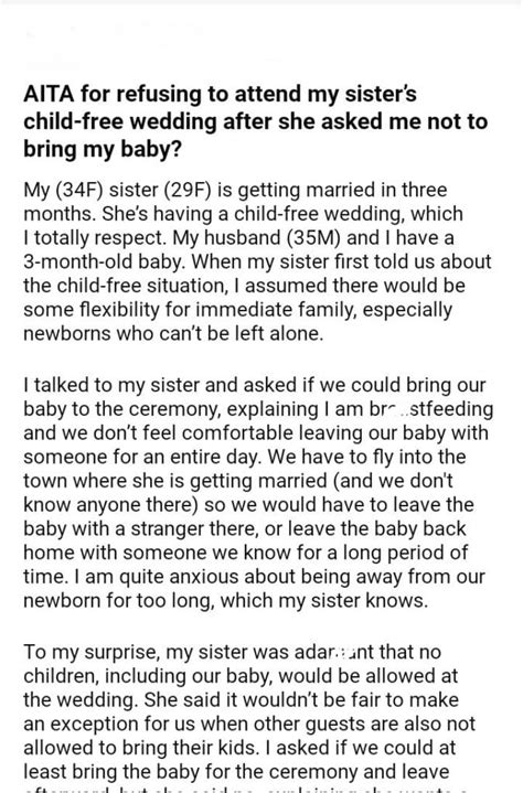 AITA for attend my sister’s wedding – DJOTD.com