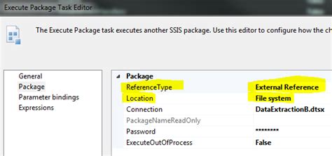 c running ssis execute package task programmactically error in
