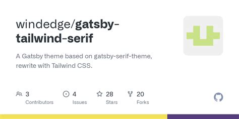 Github Windedgegatsby Tailwind Serif A Gatsby Theme Based On Gatsby