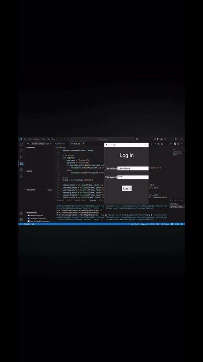Basic Login Form Python Tkinter Music Short