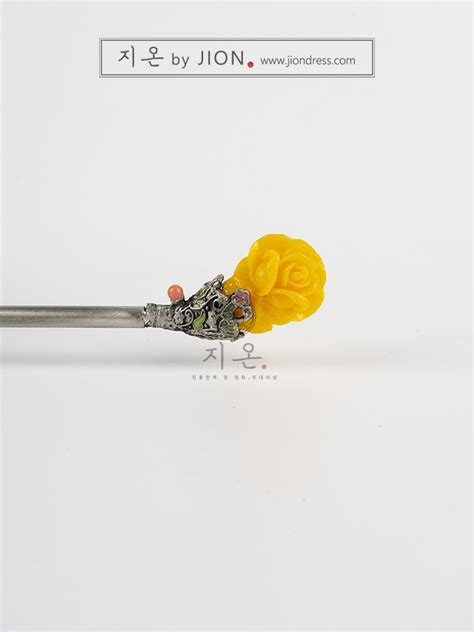 은장미 비녀 전통 비녀 한복 비녀 한복 올림머리