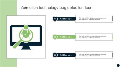 Information Technology Bug Detection Icon Ppt Sample