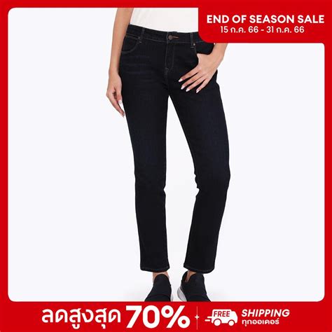 Wrangler กางเกงยีนส์ผู้หญิง เอวกลาง ทรงเข้ารูป Lara รุ่น Wr Wr28l004 สียีนส์ แรงเลอร์ กางเกง
