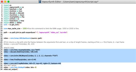 我对你充满了私心 comprehensive fing tutorial vapoursynth ps
