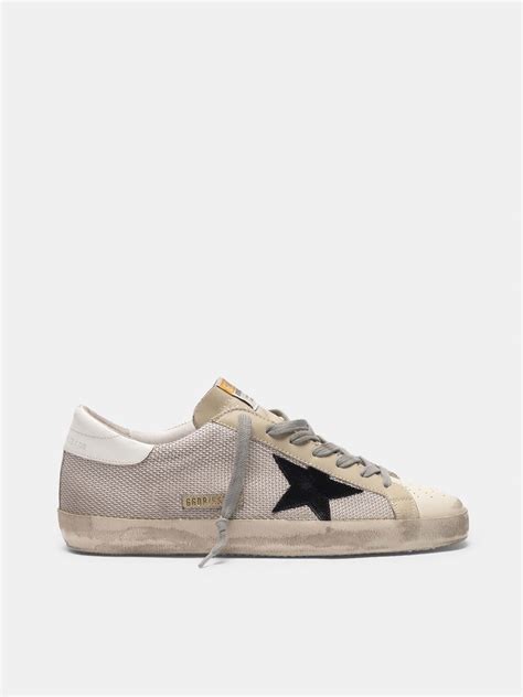 Super Star Sneakers In Leather With Mesh Insert Golden Goose