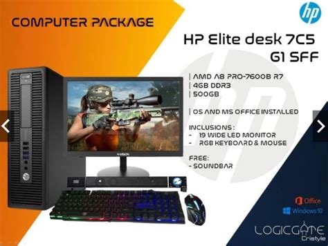Hp Elitedesk Amd A8 Pro 7600b Quadcore 4gb 500gb 17 19 Inch Monitor Computer Package Lazada Ph