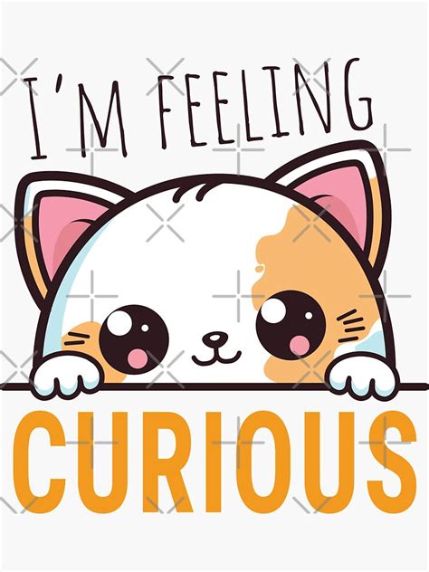 Im Feeling Curious Images Calico Cat Sticker For Sale By Maym01