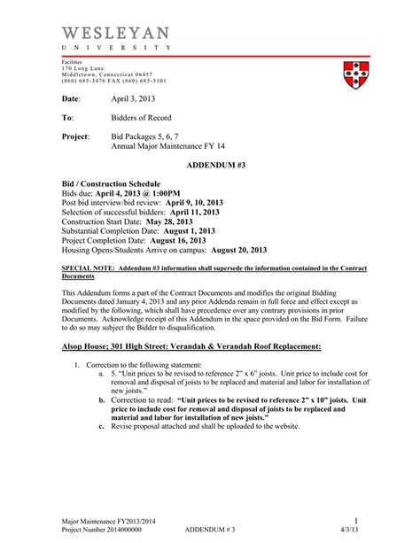 ADDENDUM 3 Dated 4 3 2013