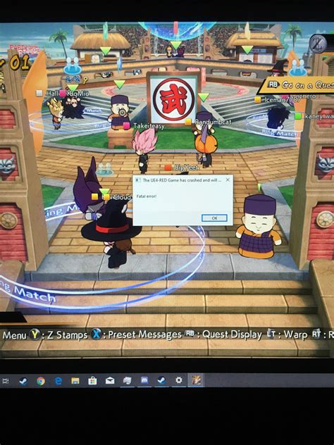 fatal crash error please help r dbfz