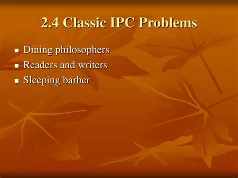 Ppt 24 Classic Ipc Problems Powerpoint Presentation Free Download Id3110427