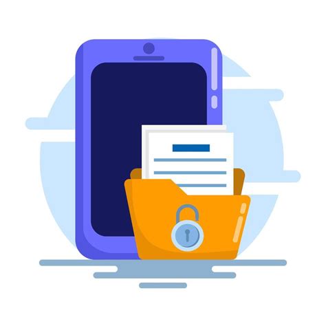Document Security Concept On Mobile Phone File Security Is Locked