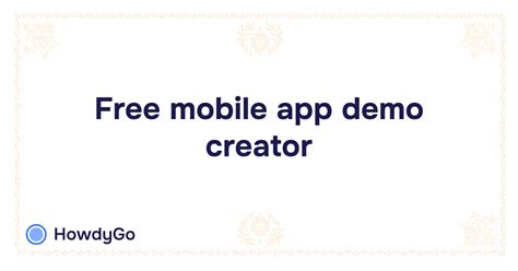free mobile app demo creator