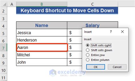 How To Move Cells Down In Excel Methods ExcelDemy