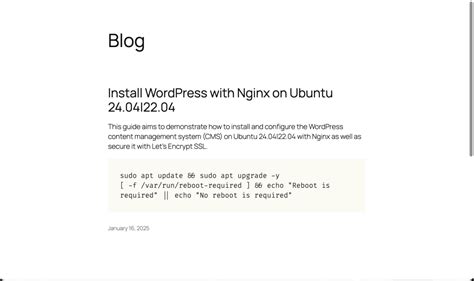 Install Wordpress With Nginx On Ubuntu 24042204 Cloudspinx