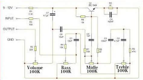 Skema And Cara Membuat Tone Control Mono 12v Sederhana Bass Nendang