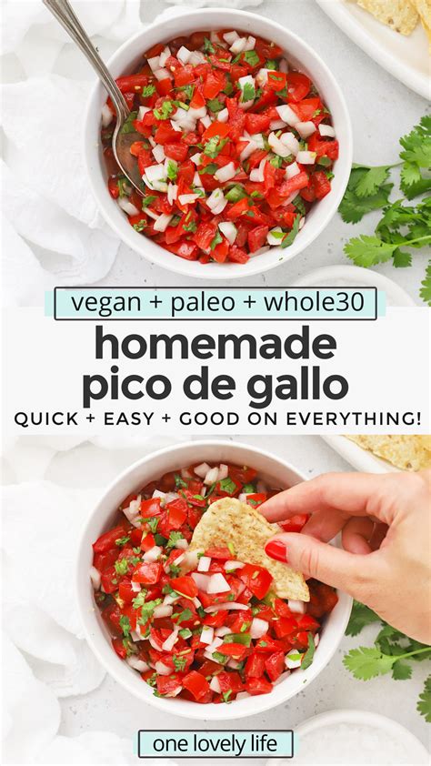 How To Make Pico De Gallo Fresh Salsa One Lovely Life
