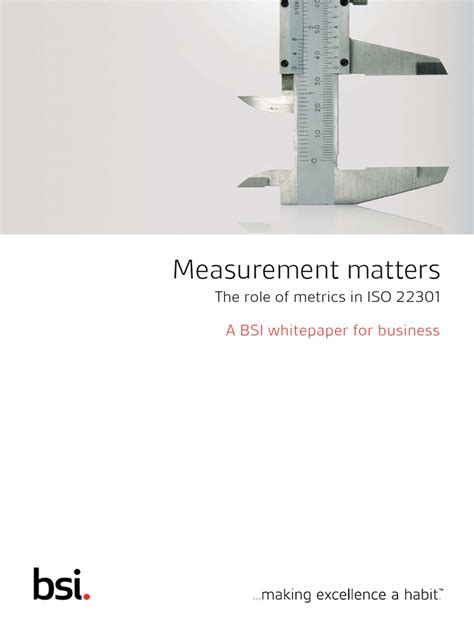 bcm metrics whitepaper pdf performance indicator audit