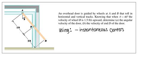 Solved Please Solve The Problem Using Instantaneous Centers Chegg