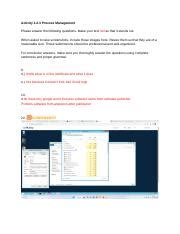 Process Management Answer Questions Include Screenshots And Course Hero