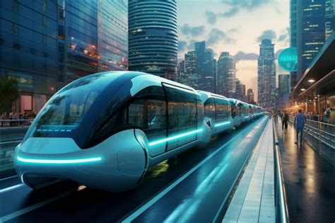 Premium Ai Image Autonomous Public Transportation Systems Future