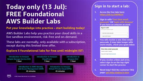 Aws Builder Labs 5 Free Foundational Labs For A Limited Time 13 Jul Pdf Amazon Web