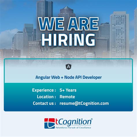 Tcognition On Linkedin Hiring Angularwebdeveloper Nodeapideveloper Job Placement Engineers