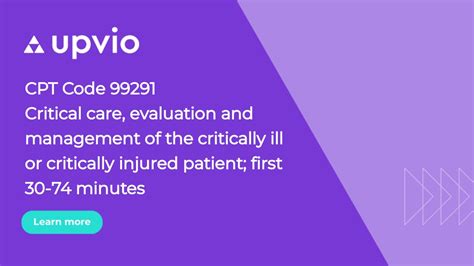 Cpt Code 99291 Critical Care For Management Ill Patients Upvio