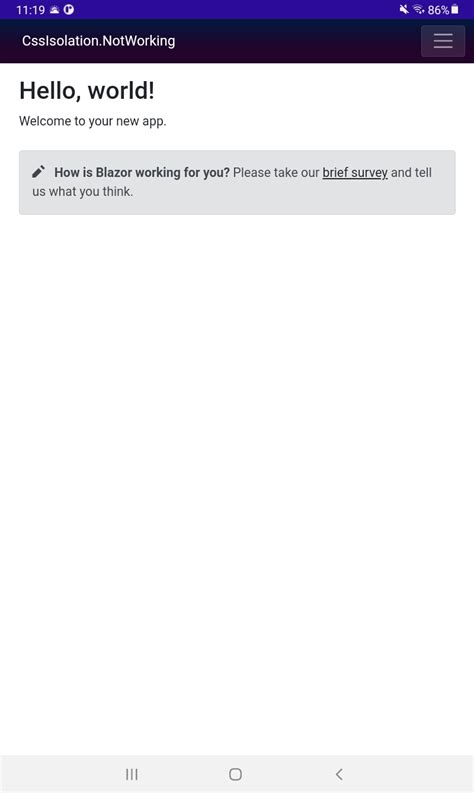 Css Isolation Not Working In Maui Blazor Hybrid For Windows When The