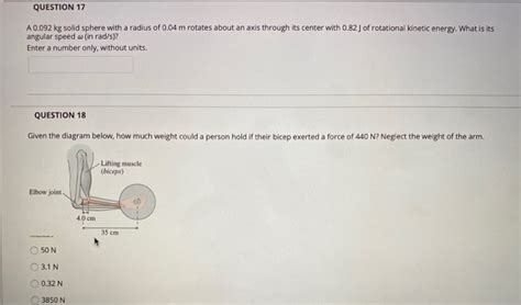 Solved QUESTION What Is The Final Angular Velocity W Of A Chegg