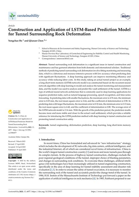 Pdf Construction And Application Of Lstm Based Prediction Model For