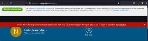 Narendra Sabhani On Linkedin Pluralsight Is Down In India