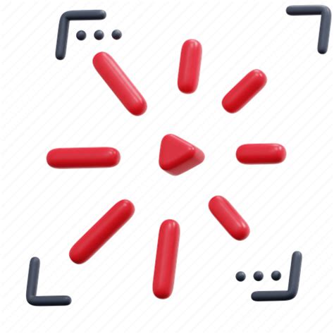 load reloading reload refresh play button ui 3d illustration