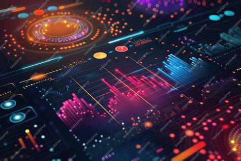 Premium Photo A Hightech Analytics Dashboard Displaying Vibrant Data Visualizations And Graphs