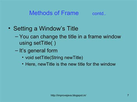 Working With Frames Ppt