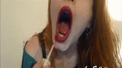 Red Lipstick Kisses And An Invitation Inside My Mouthmp4 Ava