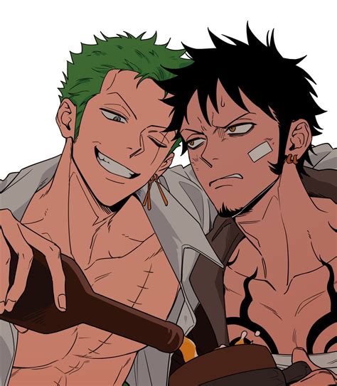 Roronoa Zoro And Trafalgar Law One Piece Drawn By Hgacd Danbooru