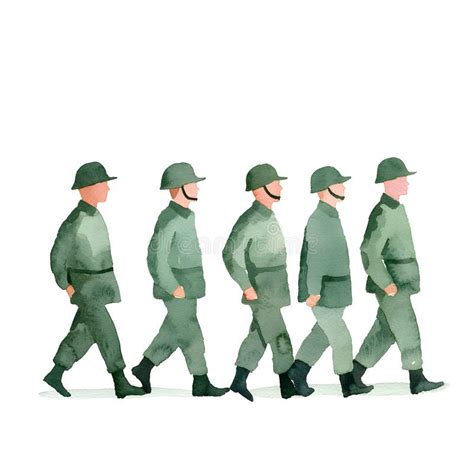 Cartoon Army Marching
