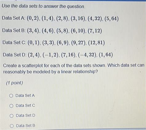 Use Data Sets To Answer Question Data Set A021428316