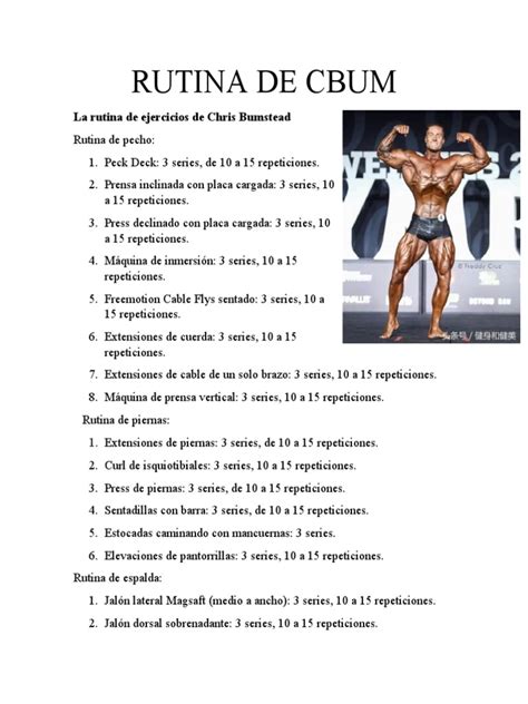 Rutina De Cbum Pdf
