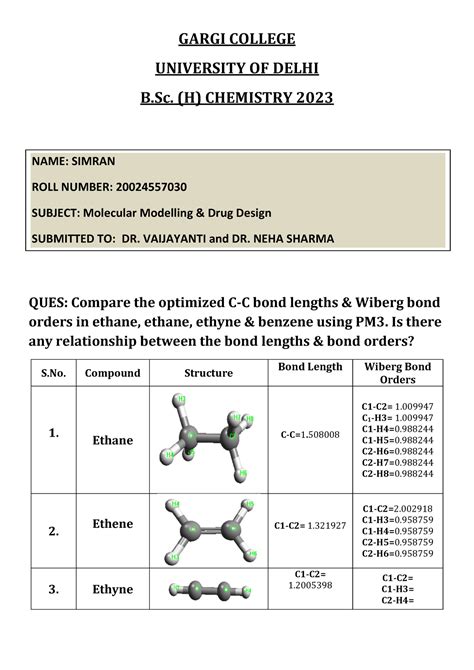 assignment simran gargi college university of delhi b h chemistry