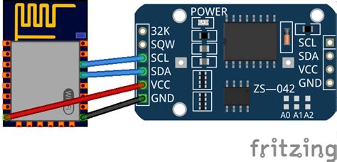Circuit For Ds3231 Rtc Module In Esp8266 Wifi Module Iotguider