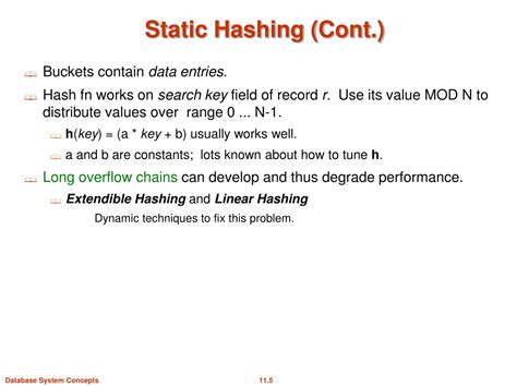 ppt hashing for efficient selection queries powerpoint presentation