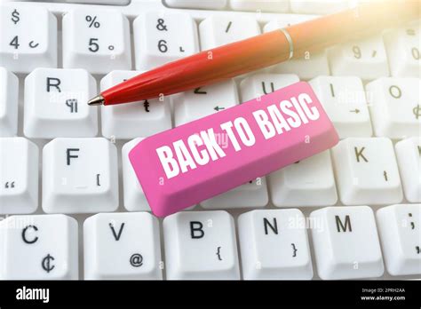 hand writing sign back to basic business concept return simple things