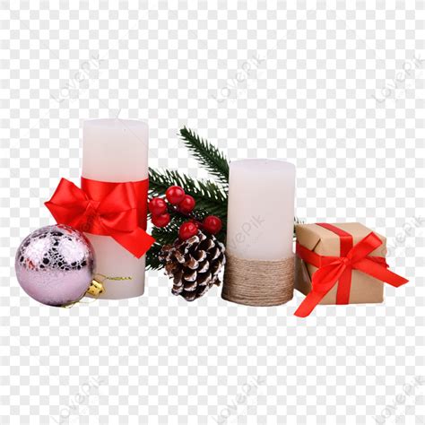 다채로운 공 소나무 잎 소나무 콘 선물 촛불 조합엽서삼나무 Png 일러스트 무료 다운로드 Lovepik