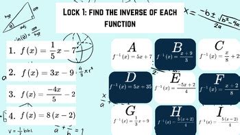Inverse Linear Functions Digital Escape Room By Katherine Barnwell